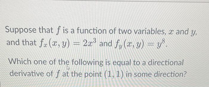 Solved Suppose that f is a function of two variables, x and | Chegg.com