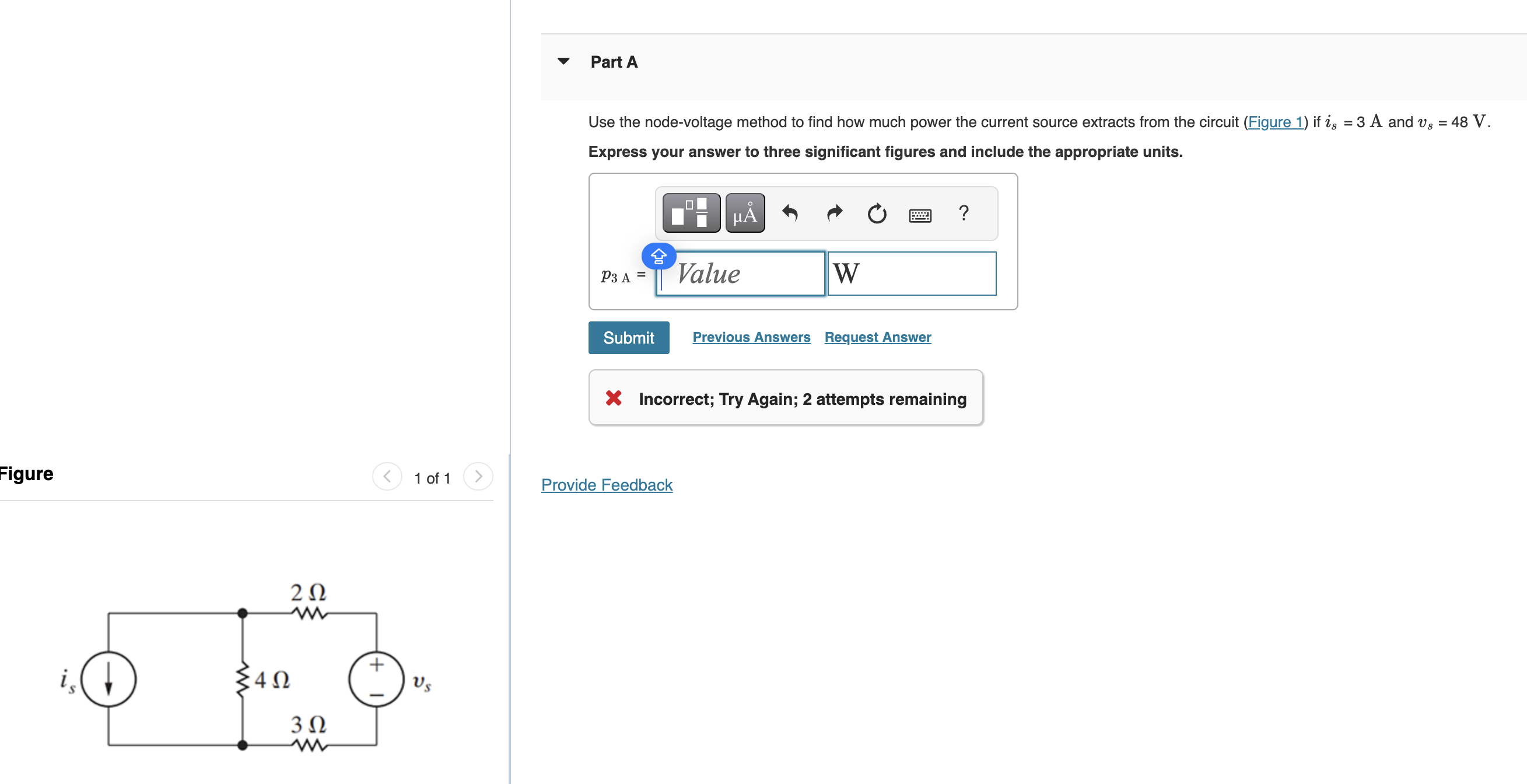 Solved Part AUse the node-voltage method to ﻿find how much | Chegg.com