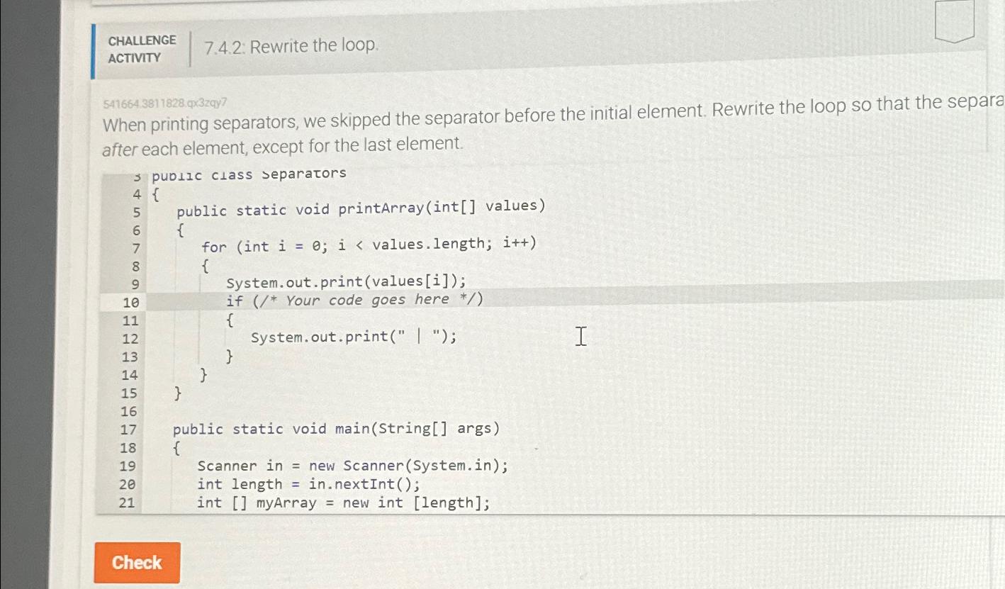 Solved CHALLENGE7.4.2: Rewrite the | Chegg.com