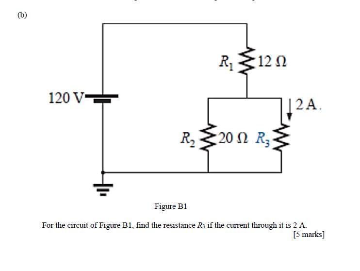 Solved Figure B1 For the circuit of Figure B1, find the | Chegg.com