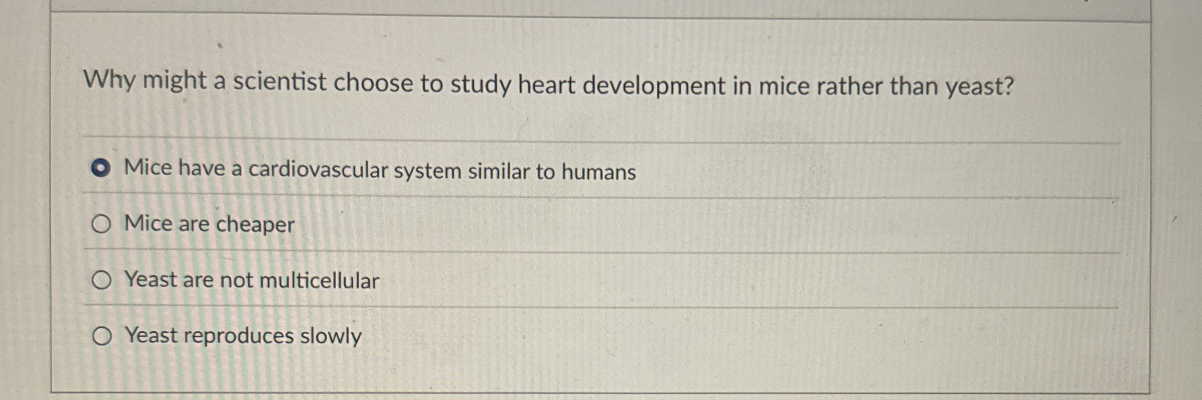 Solved Why might a scientist choose to study heart | Chegg.com