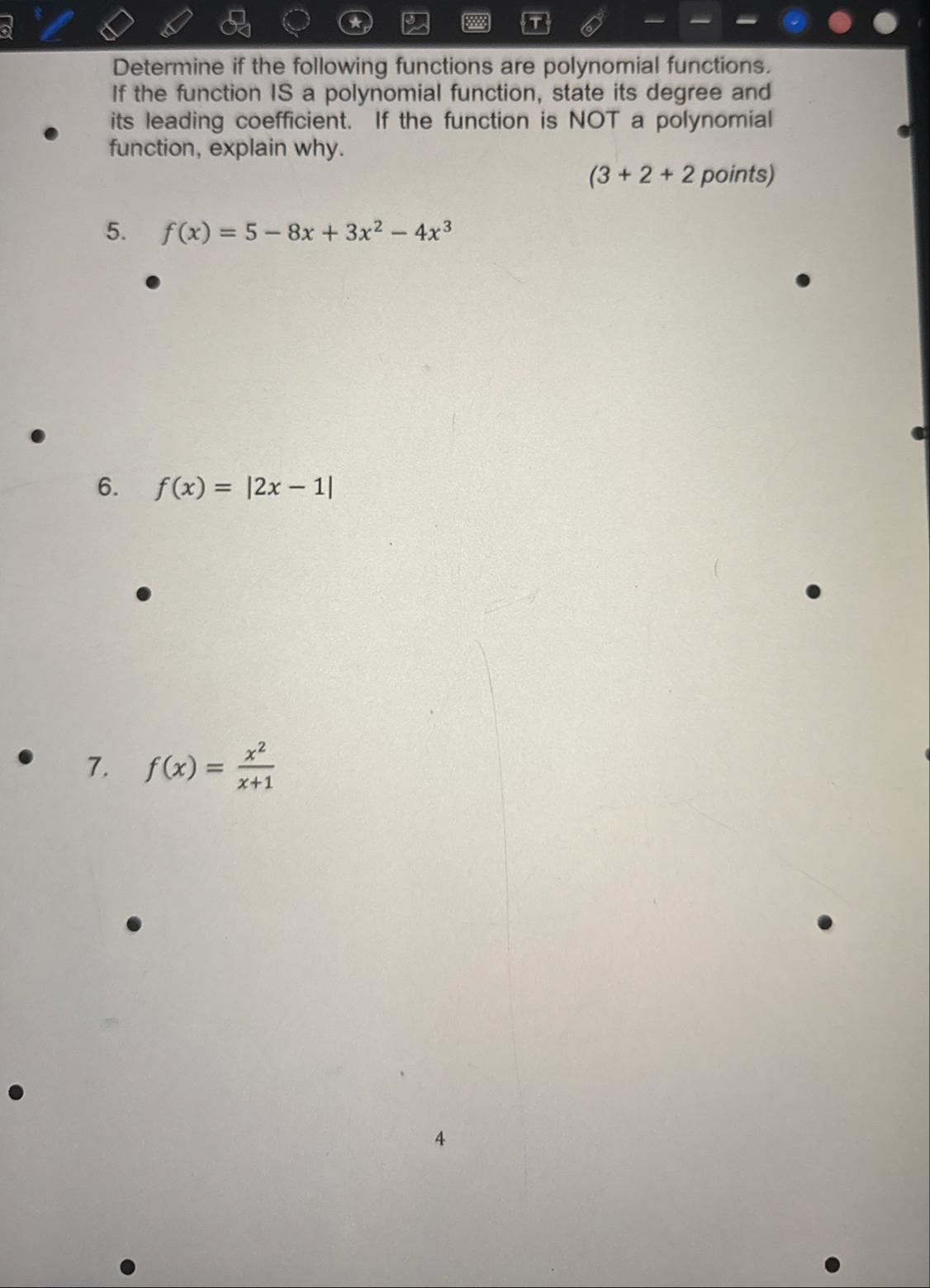 Solved Determine if the following functions are polynomial | Chegg.com