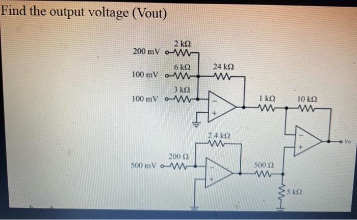 Solved Find the output voltage (Vout) | Chegg.com