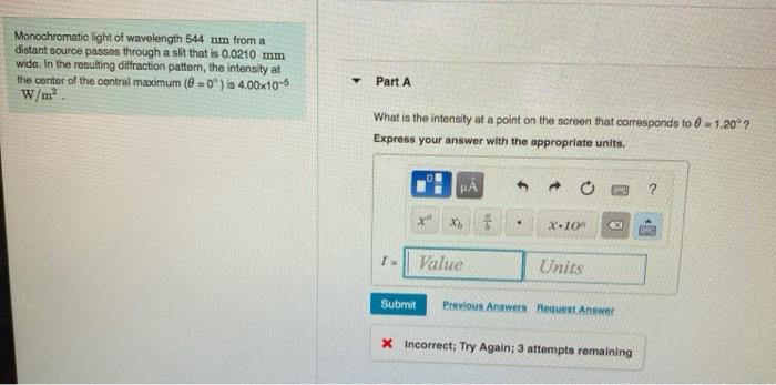 Solved Monochromatic Light Of Wavelength 544 Nm From A