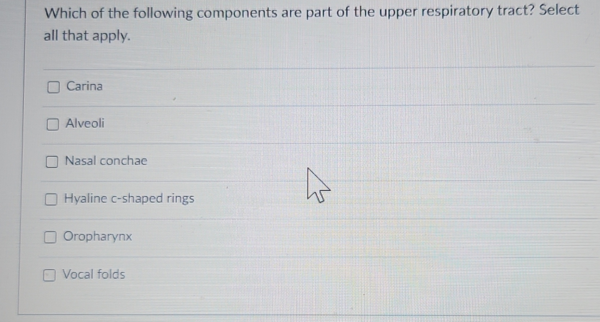 Solved Which of the following components are part of the | Chegg.com
