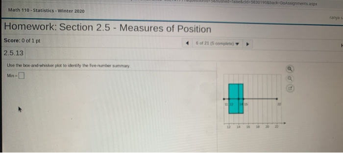 Solved use the box and whisker plot to identify the | Chegg.com