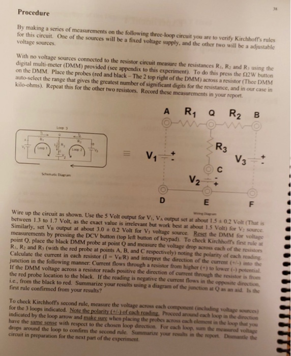 Multiloop Circuits and Kirchhoff's Rules Procedure | Chegg.com