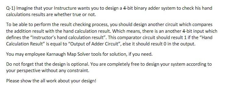 Solved Q-1) Imagine that your Instructure wants you to | Chegg.com