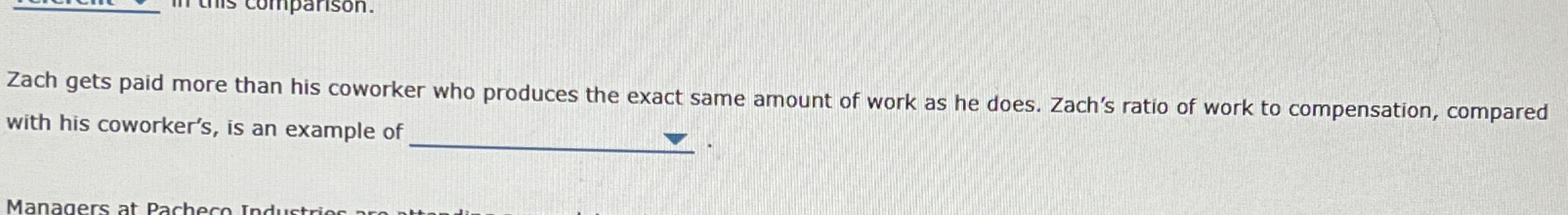 Solved Zach gets paid more than his coworker who produces | Chegg.com