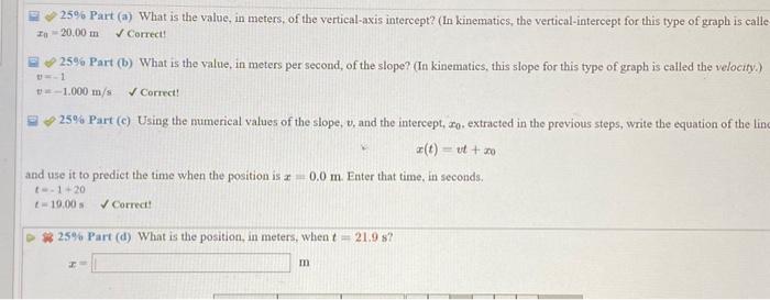 25% Part (a) What is the value, in meters, of the | Chegg.com