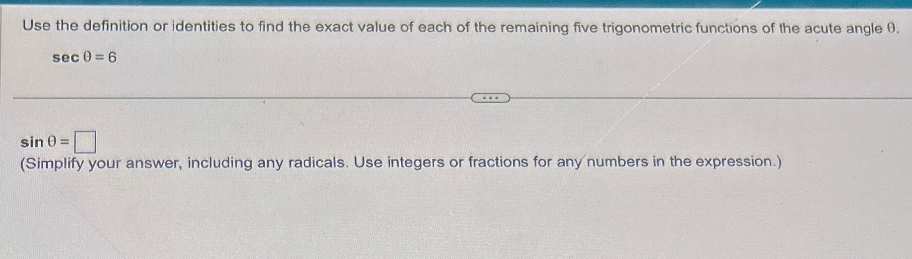 Solved Use the definition or identities to find the exact | Chegg.com Solved Use the definition or identities to find the exact | Chegg.com