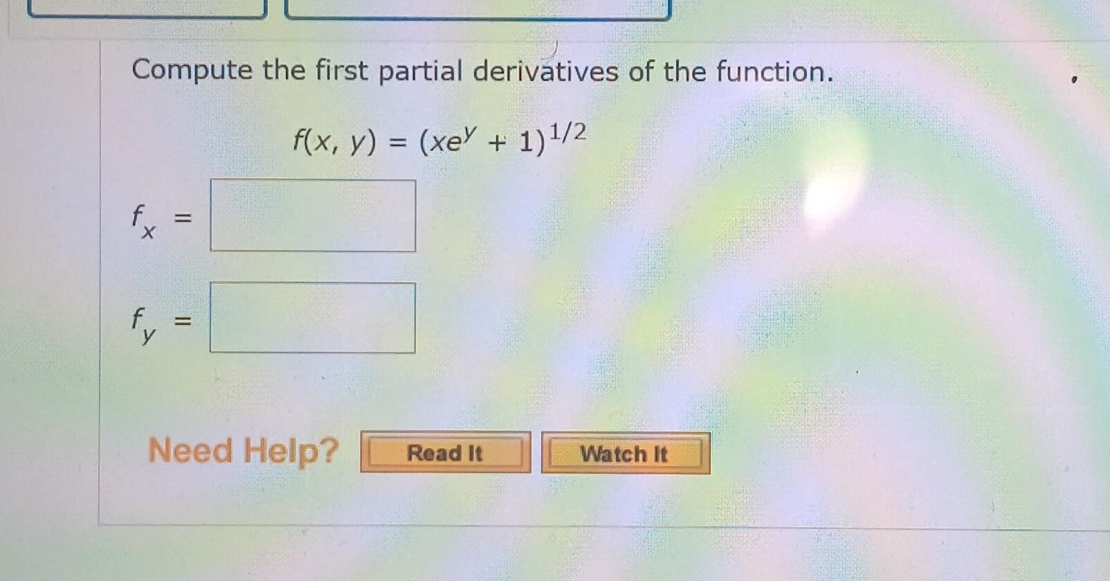 Solved Compute the first partial derivatives of the | Chegg.com