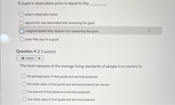 Solved A buyer's reservation price is equal to the seller's | Chegg.com