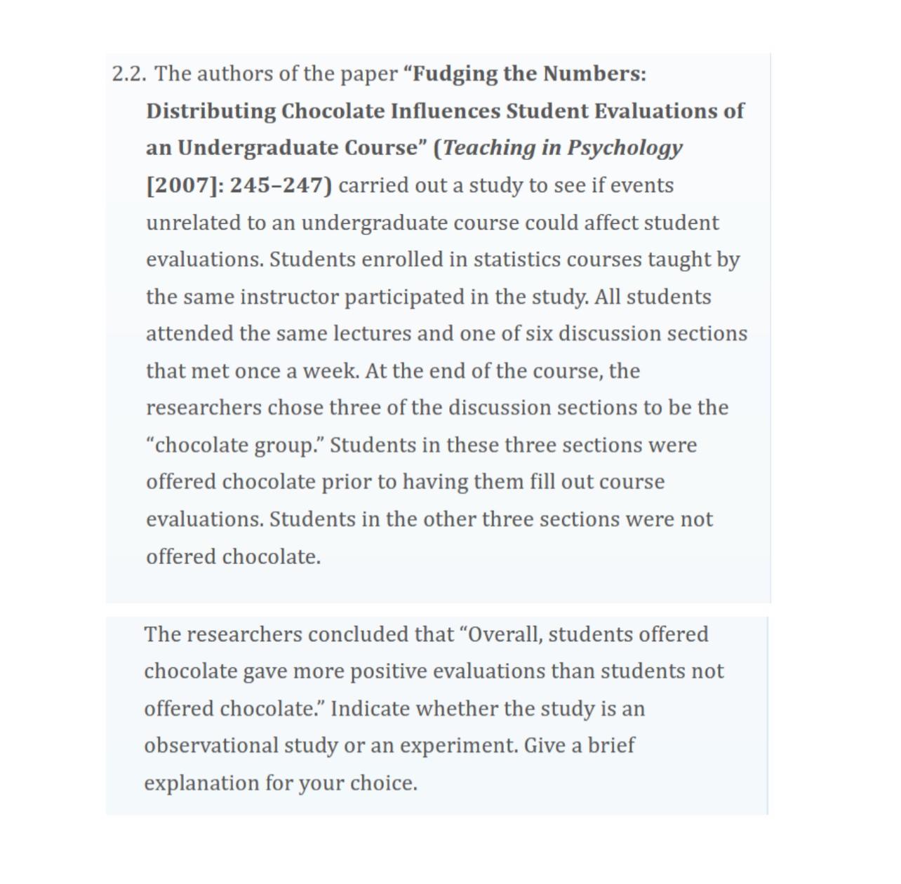 Solved 2.2. The authors of the paper "Fudging the Numbers: | Chegg.com