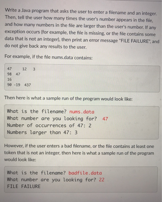Solved Write a Java program that asks the user to enter a | Chegg.com