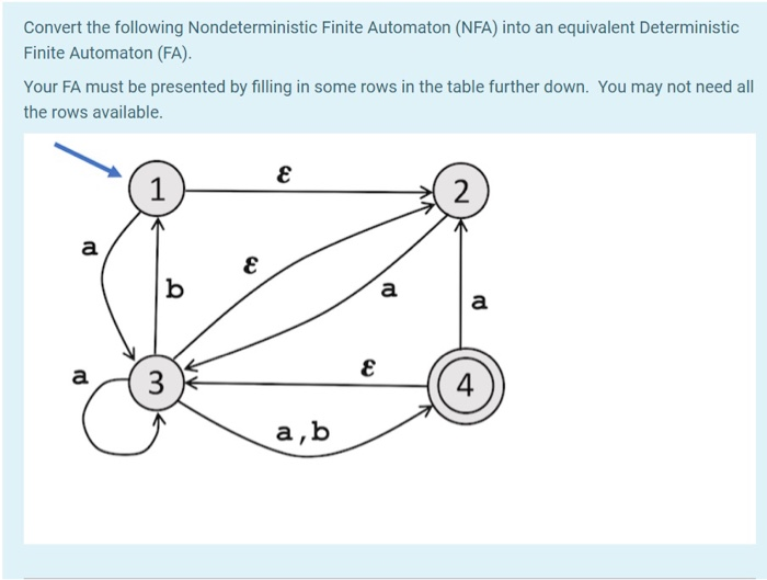 Solved Convert The Following Nondeterministic Finite