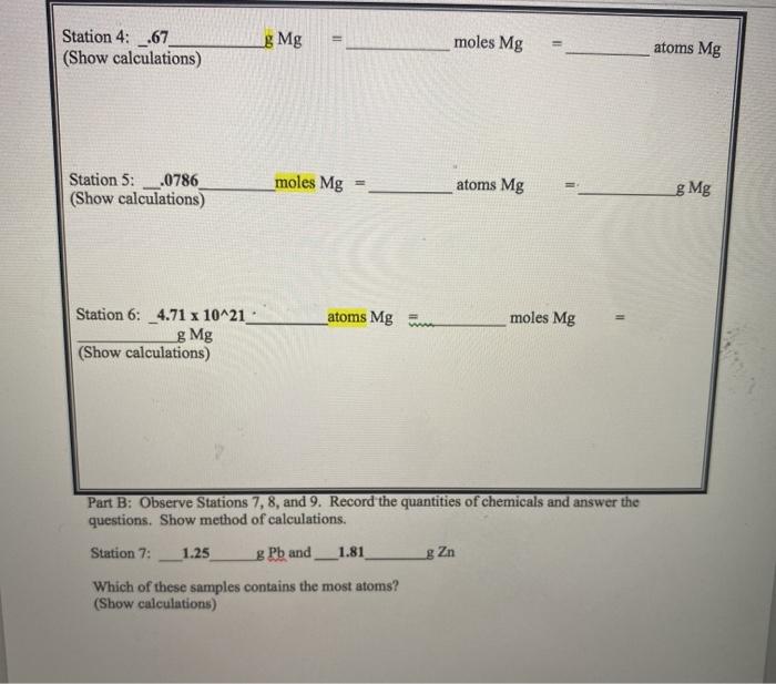 Solved Conversions: Grams ++ moles + molecules or atoms | Chegg.com