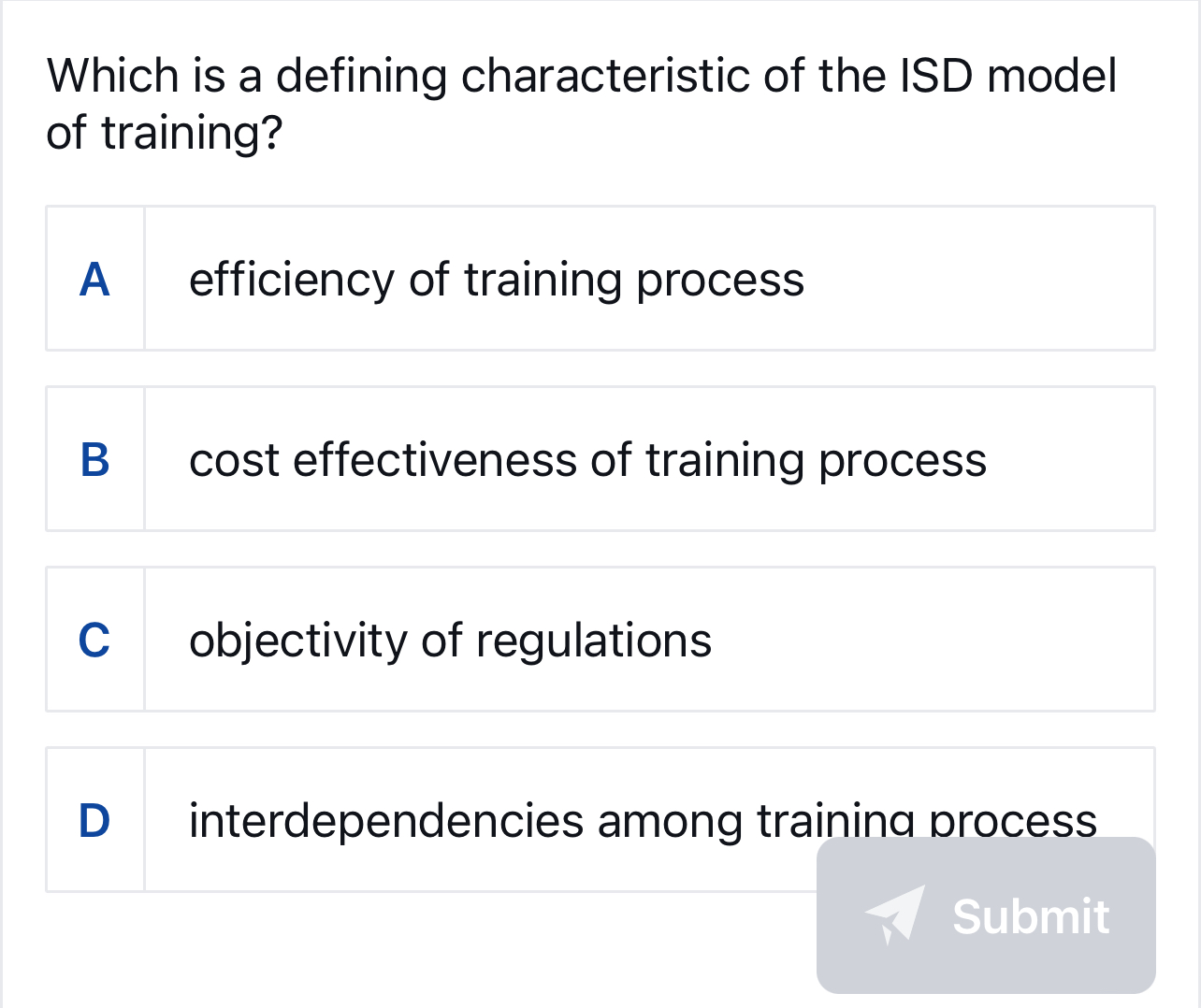 Solved Which is a defining characteristic of the ISD model | Chegg.com