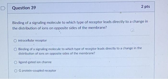Solved Binding of a signaling molecule to which type of | Chegg.com