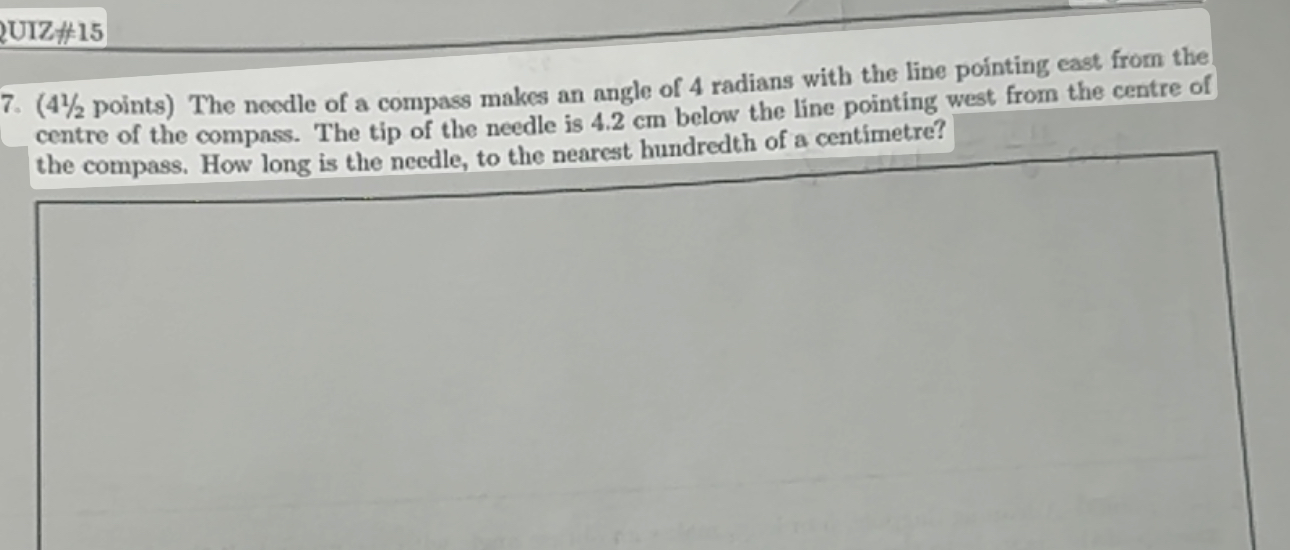 Solved UIZ#157. ( 412 ﻿points) ﻿The needle of a compass | Chegg.com