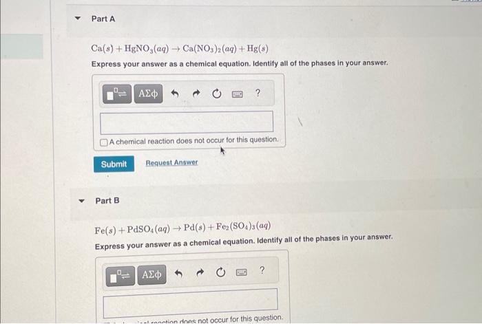 Solved Ca(s)+HgNO3(aq)→Ca(NO3)2(aq)+Hg(s) Express your | Chegg.com