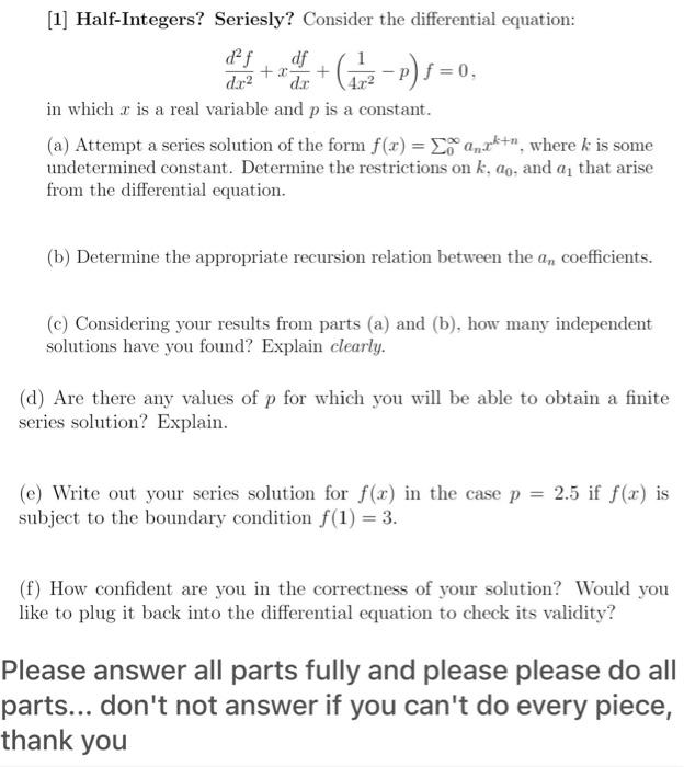 Solved +2 + G-s (12-p) =0, doc [1] Half-Integers? Seriesly? | Chegg.com