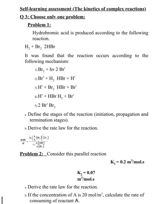 Solved Self-learning assessment (The kinetics of complex | Chegg.com