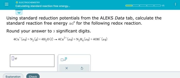 Solved Using Standard Reduction Potentials From The Aleks 