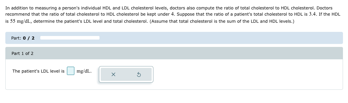 Solved In addition to measuring a person's individual HDL | Chegg.com