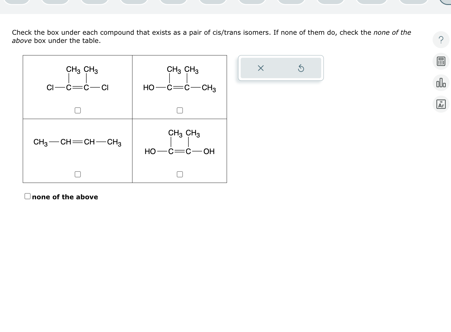 Solved Check the box under each compound that exists as a | Chegg.com