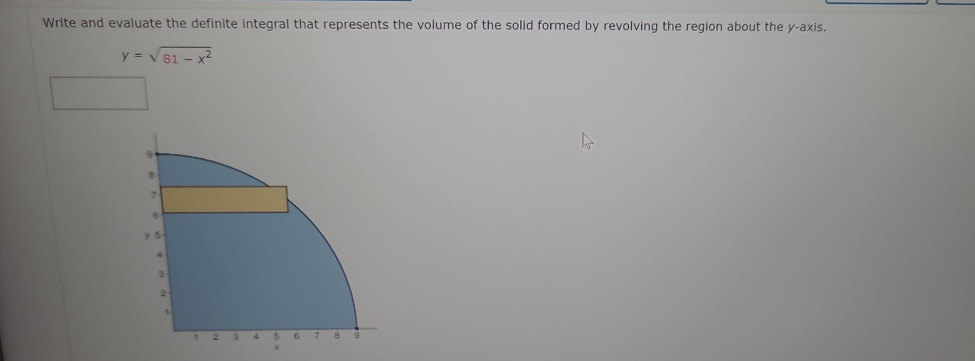 Solved y=81−x2 | Chegg.com