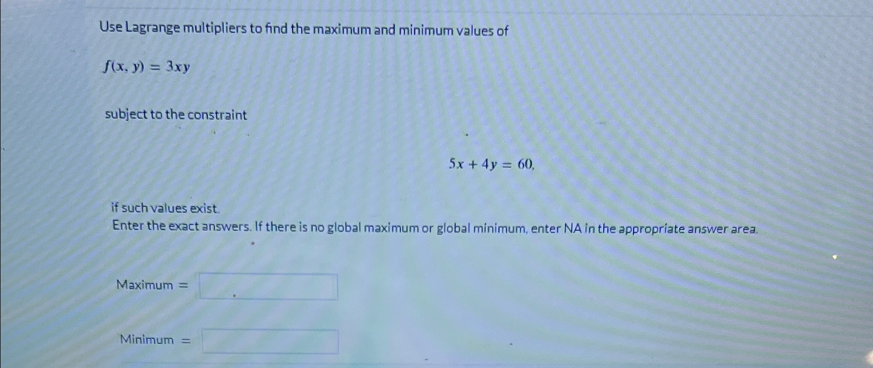 Solved Use Lagrange multipliers to find the maximum and | Chegg.com