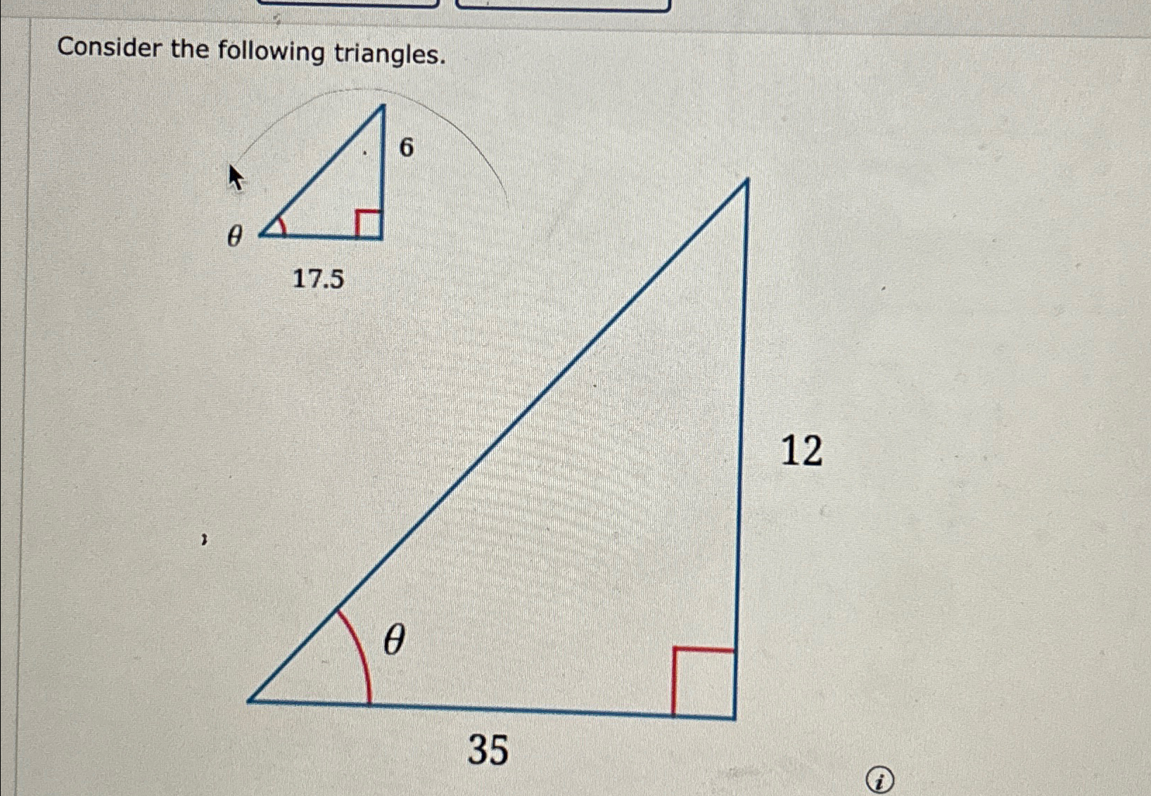 Consider the following triangles. provide the exact | Chegg.com