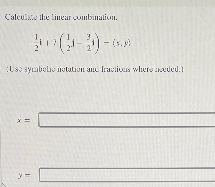 Solved Calculate the linear combination. | Chegg.com