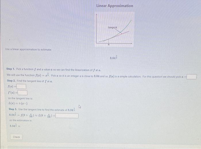 Solved Linear Approximation tangent Use a linear | Chegg.com