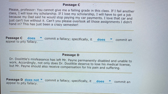 Solved Consider each of the following argumentative passages | Chegg.com