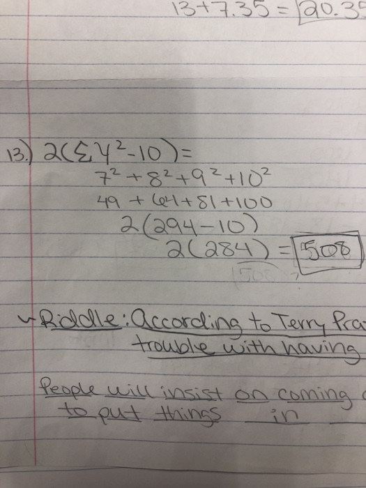 Solved Could someone help me with #13? How do i work it out? | Chegg.com
