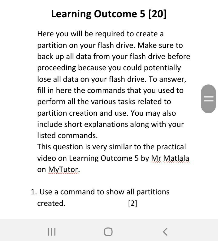 Solved Learning Outcome 5 [20] Here you will be required to | Chegg.com