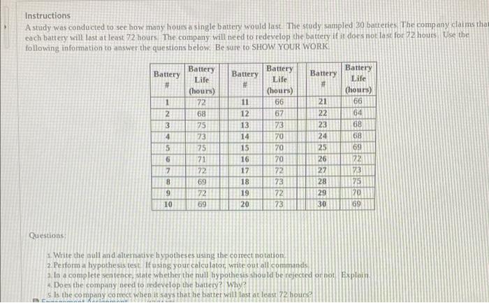 Solved Instructions A study was conducted to see how many | Chegg.com