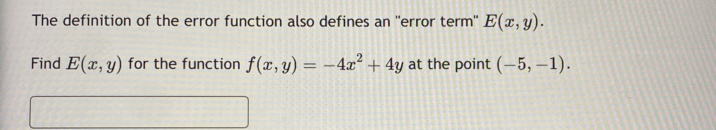 Solved The definition of the error function also defines an | Chegg.com