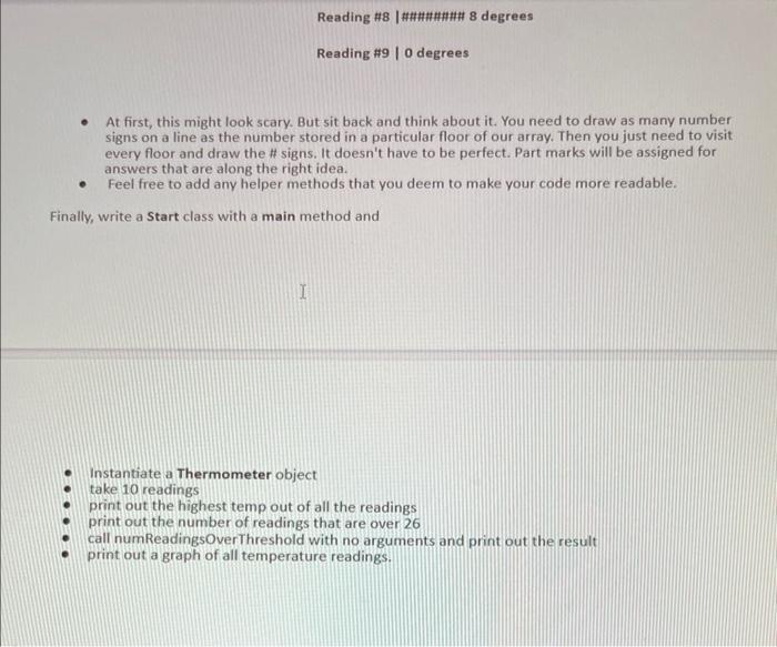 Solved Write a class called Thermometer that has: - an | Chegg.com