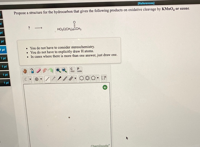 Solved [References] Propose a structure for the hydrocarbon | Chegg.com