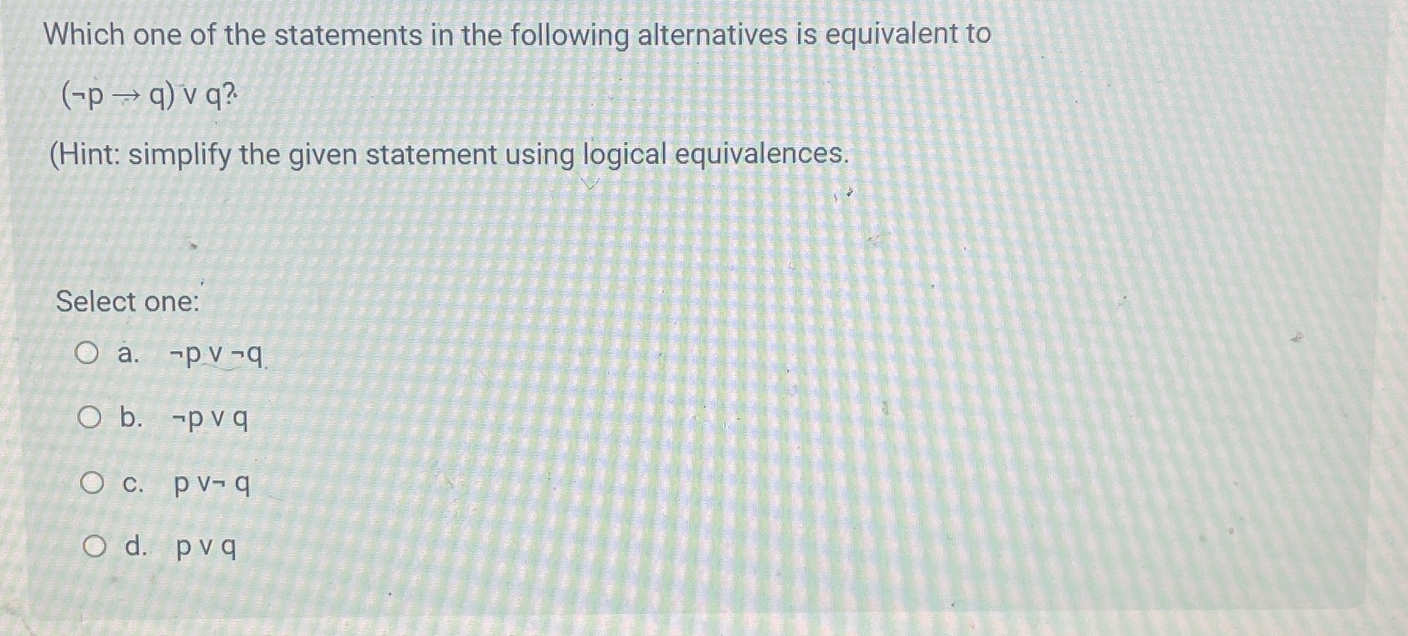 Solved Which one of the statements in the following | Chegg.com