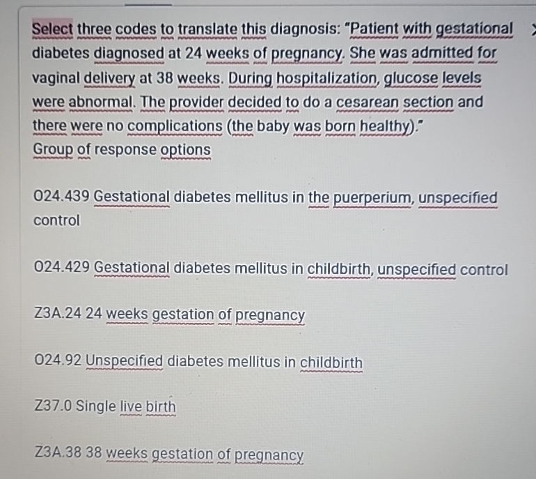 Solved Select three codes to translate this diagnosis: | Chegg.com
