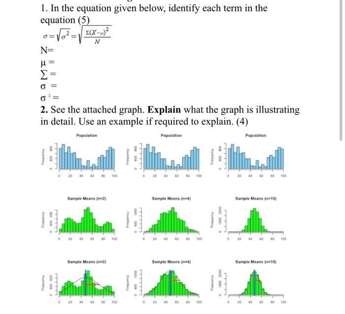Solved 1. In the equation given below, identify each term in | Chegg.com
