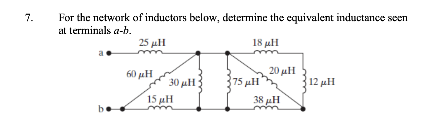 Solved For the network of inductors below, determine the | Chegg.com