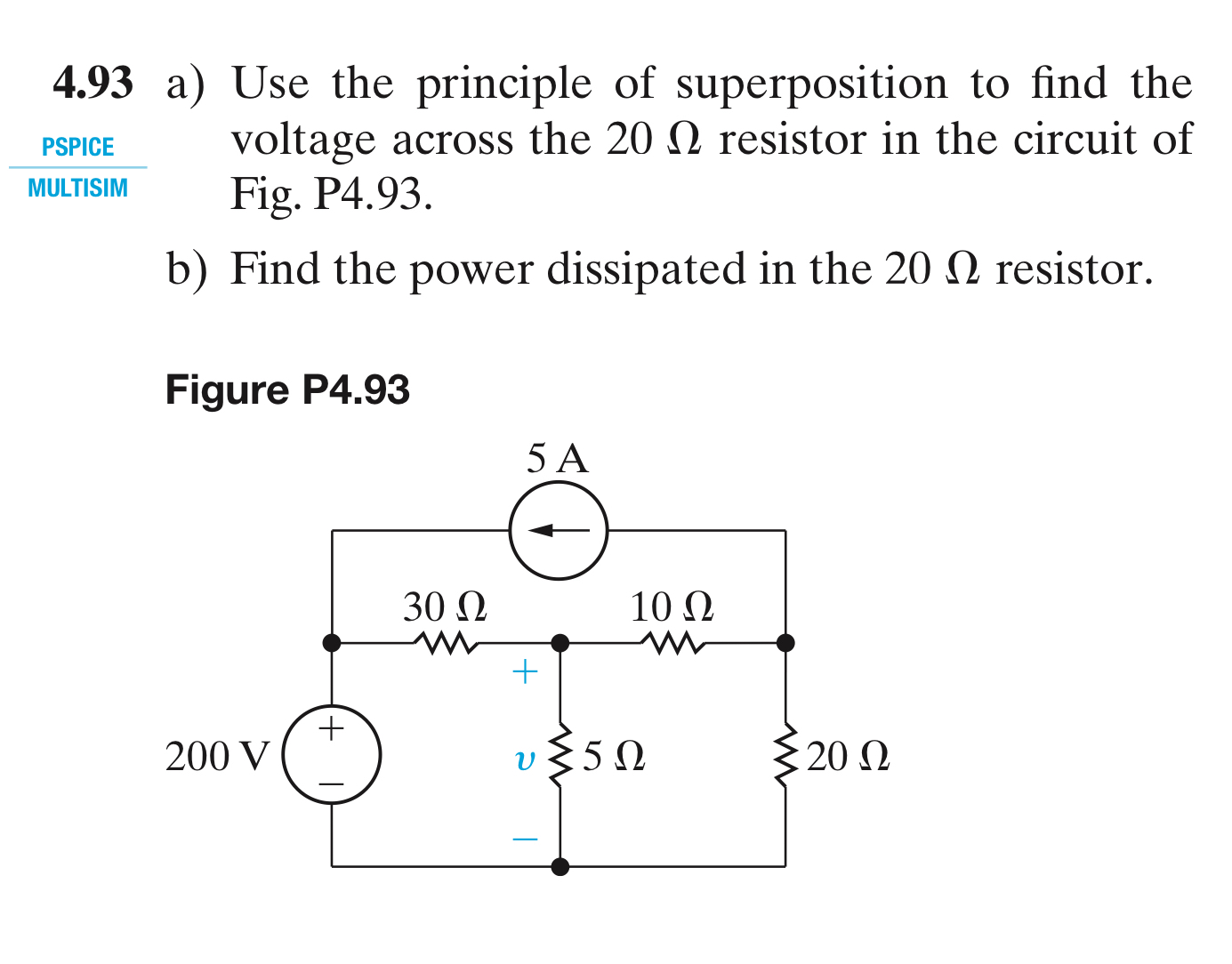 Solved 4.93 ﻿a) ﻿Use the principle of superposition to find | Chegg.com