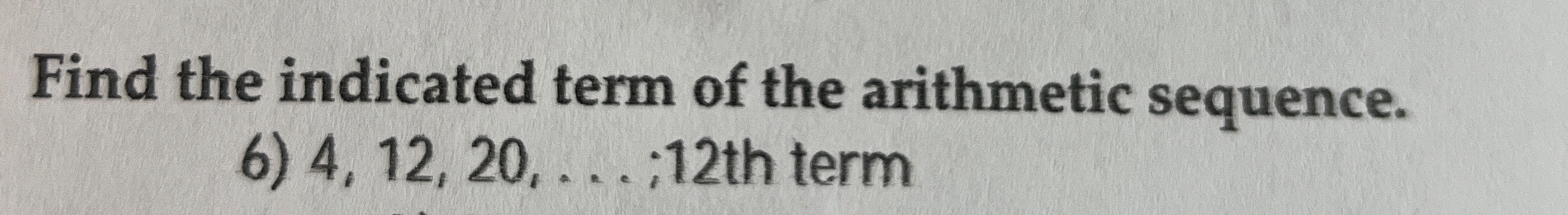 Solved Find the indicated term of the arithmetic | Chegg.com