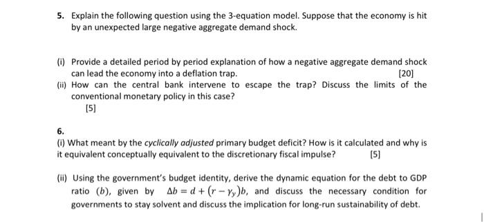 Solved 5. Explain the following question using the | Chegg.com