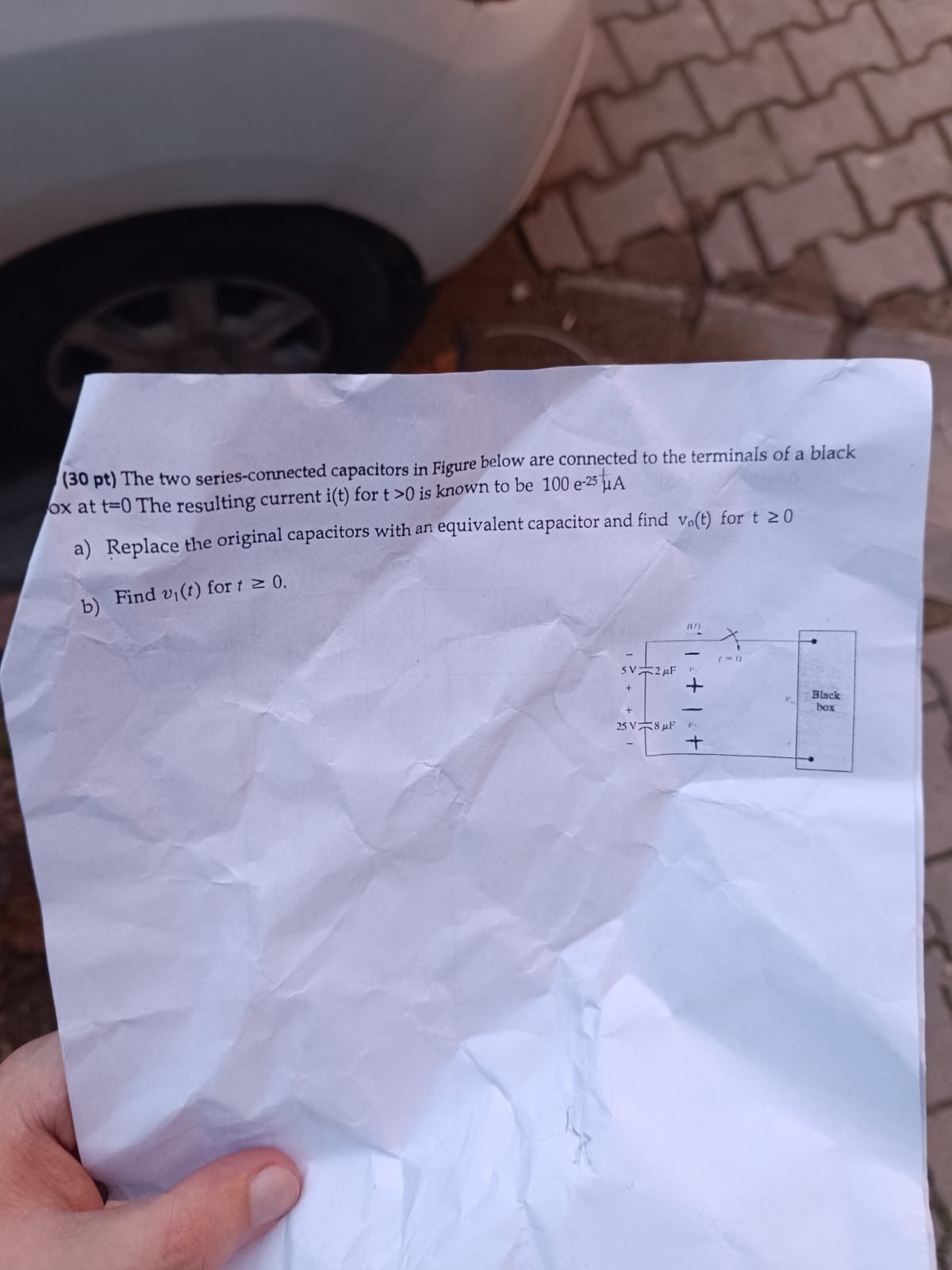Solved The two series-connected capacitors in Figure below | Chegg.com